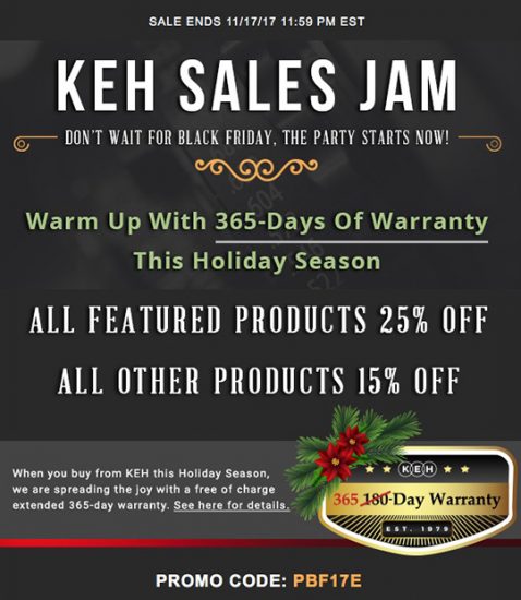 KEH Pre-Black Friday Sale Event (with a coupon code for up to 25% off ...