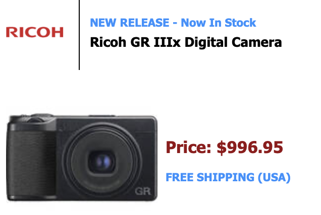 The new Ricoh GR IIIx camera is in stock for the first time in the US ...